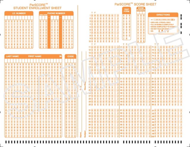 PARSCORE 100 ITEM TEST FORM RE – allCanes